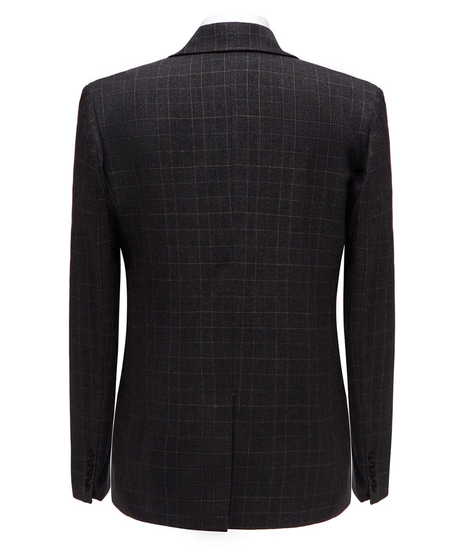 Formal Plaid 3 Pieces Mens Suit Tuxedos (Blazer+vest+Pants) | Aesido