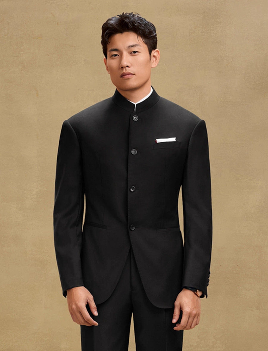 Men’s 2 Piece Zhongshan Suit Set (Blazer + Pants)