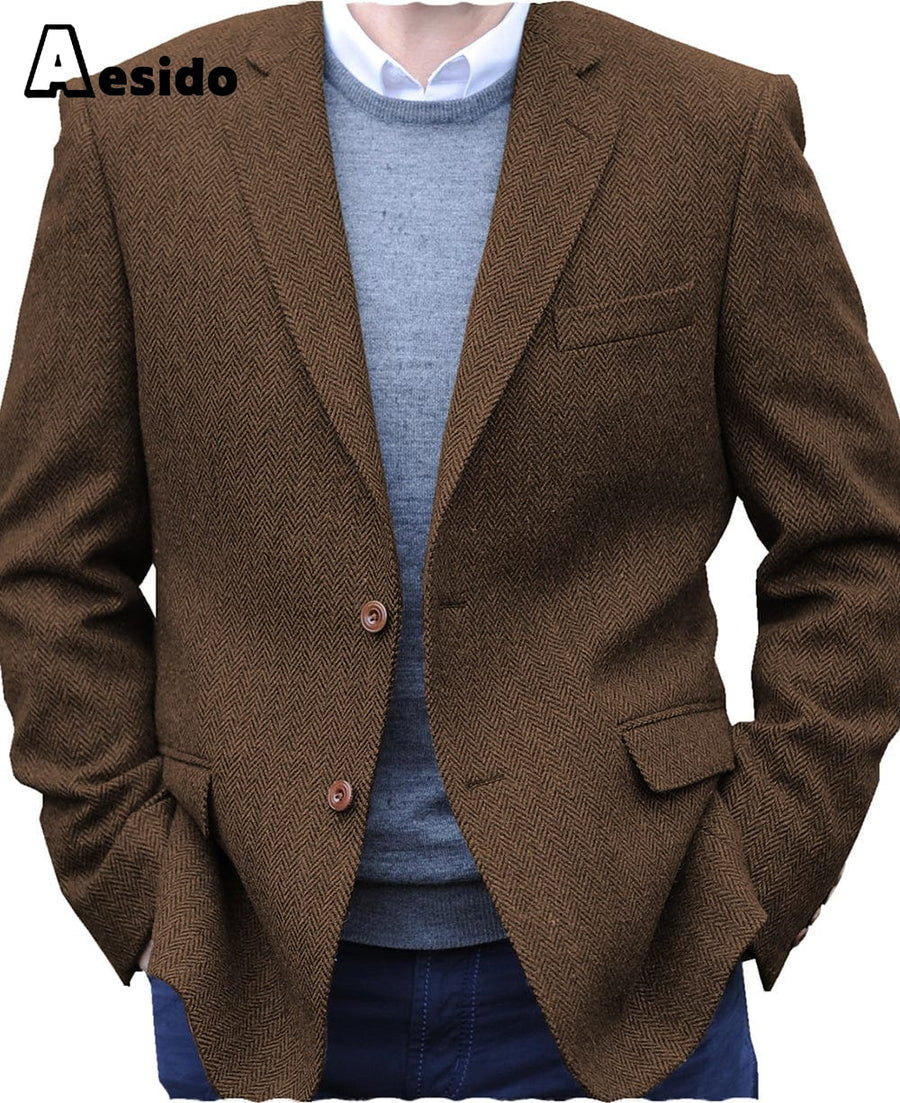 Men's Notch Lapel Blazer | Aesido